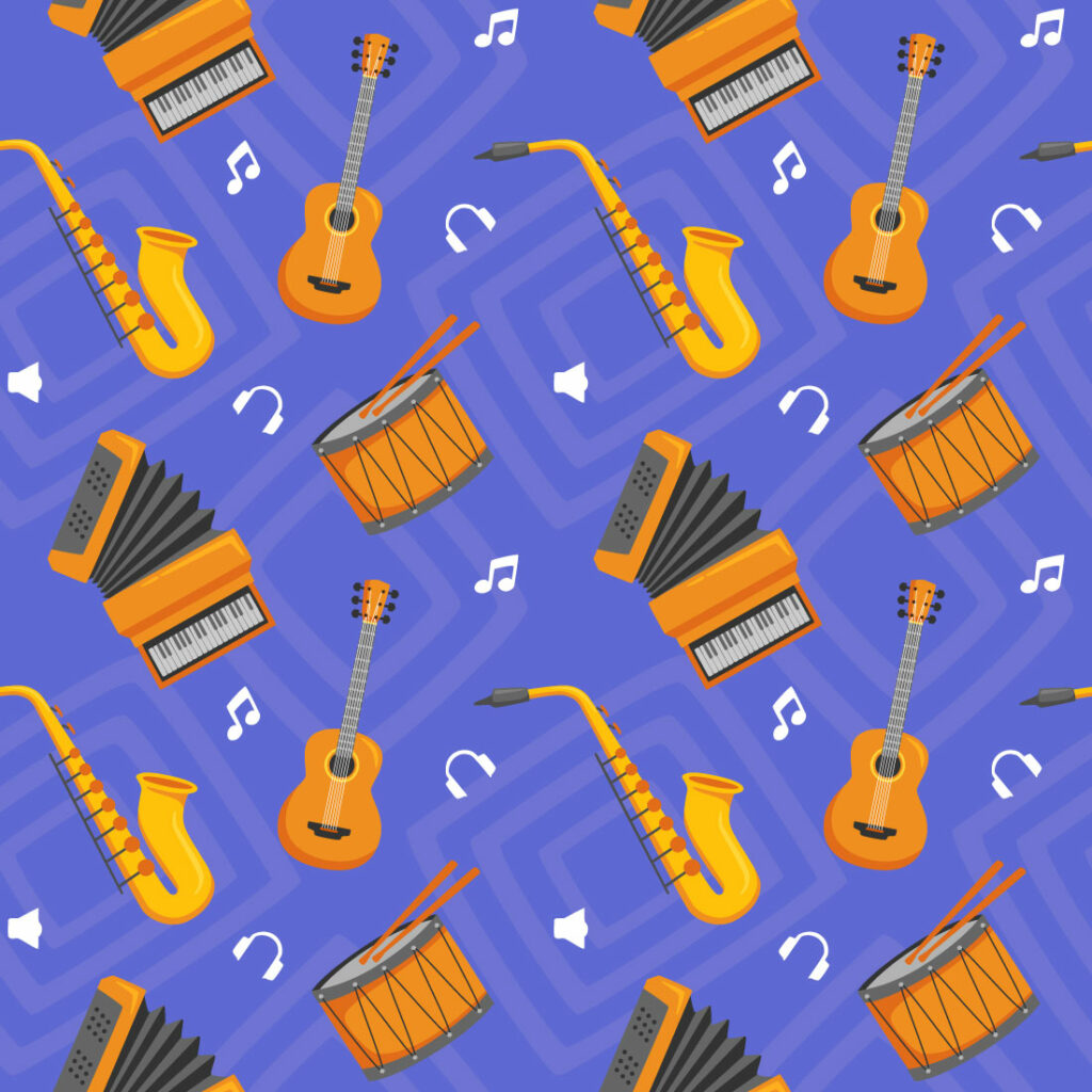 Musical Instrument Seamless Pattern - MasterBundles