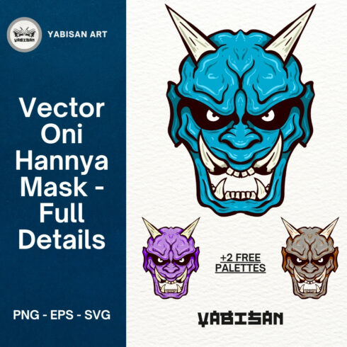 Oni Hannya Mask art 1 - Full Details - MasterBundles