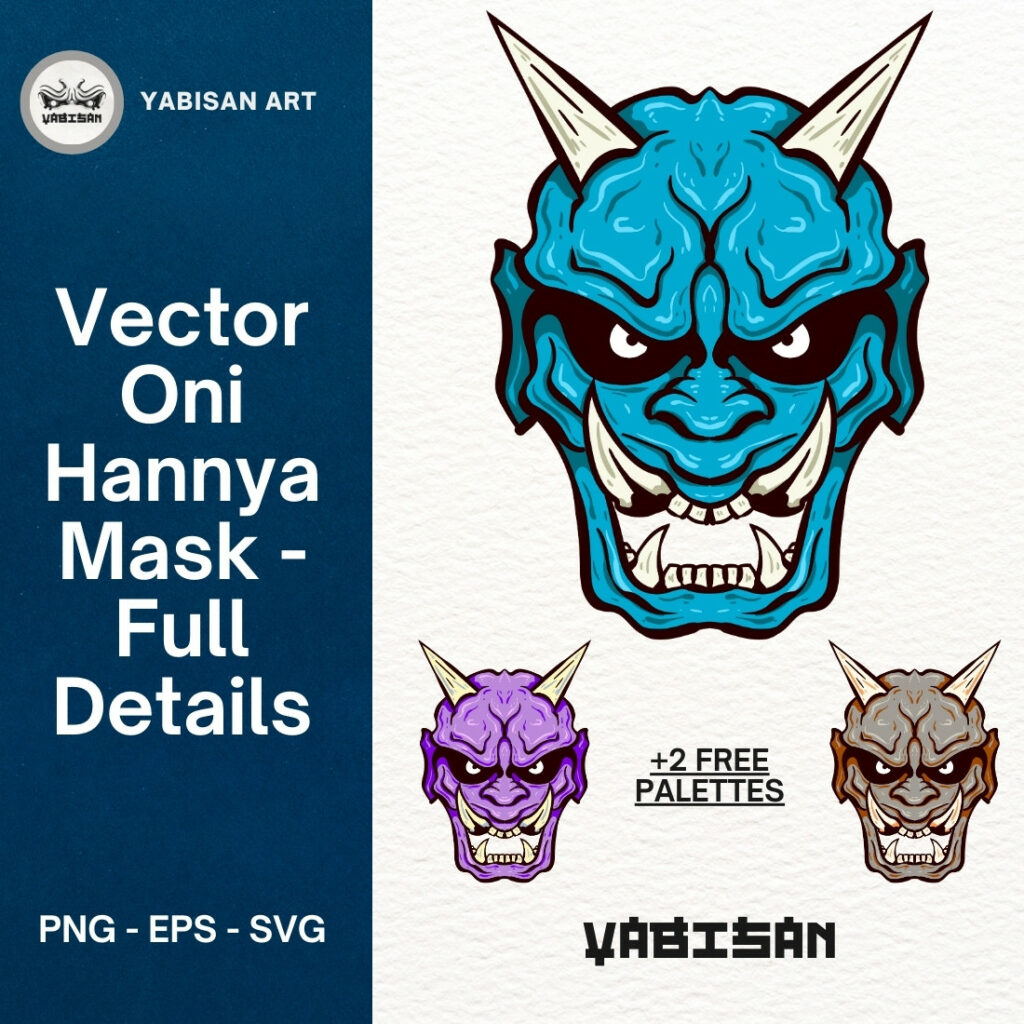 Oni Hannya Mask art 1 - Full Details - MasterBundles