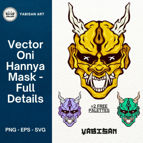 Oni Hannya Mask art 3 - Full Details - MasterBundles