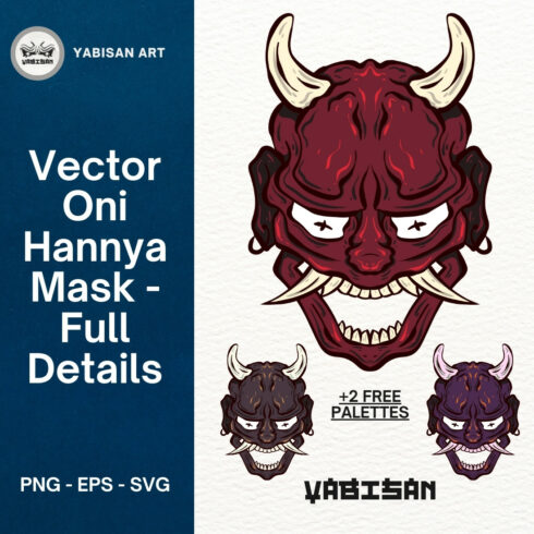 Oni Hannya Mask art 4 - Full Details - MasterBundles