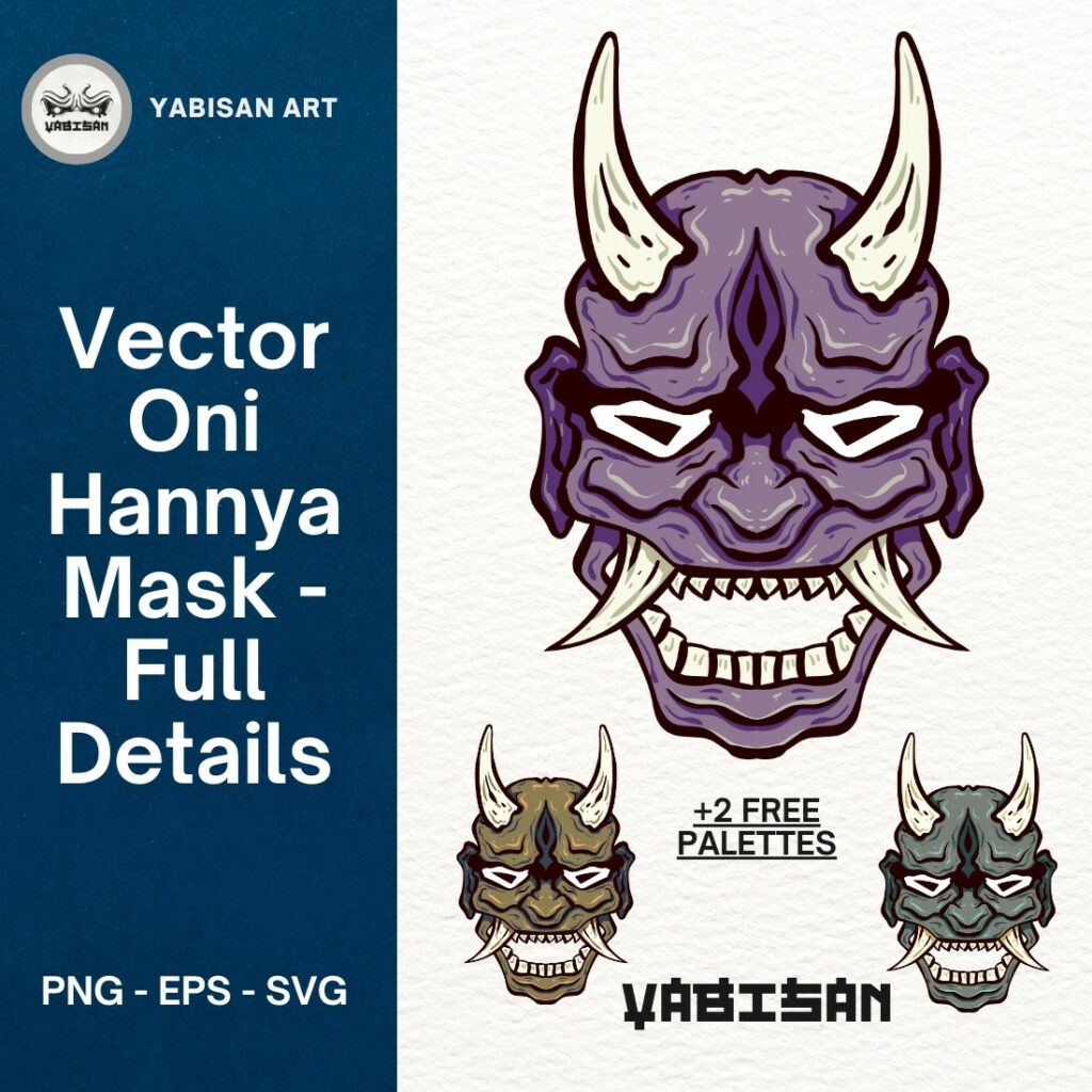 Oni Hannya Mask art 5 - Full Details - MasterBundles