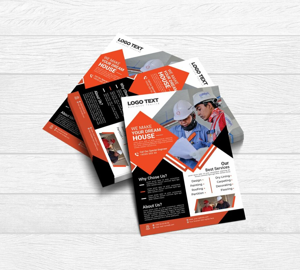 Building Construction Flyer Template - MasterBundles
