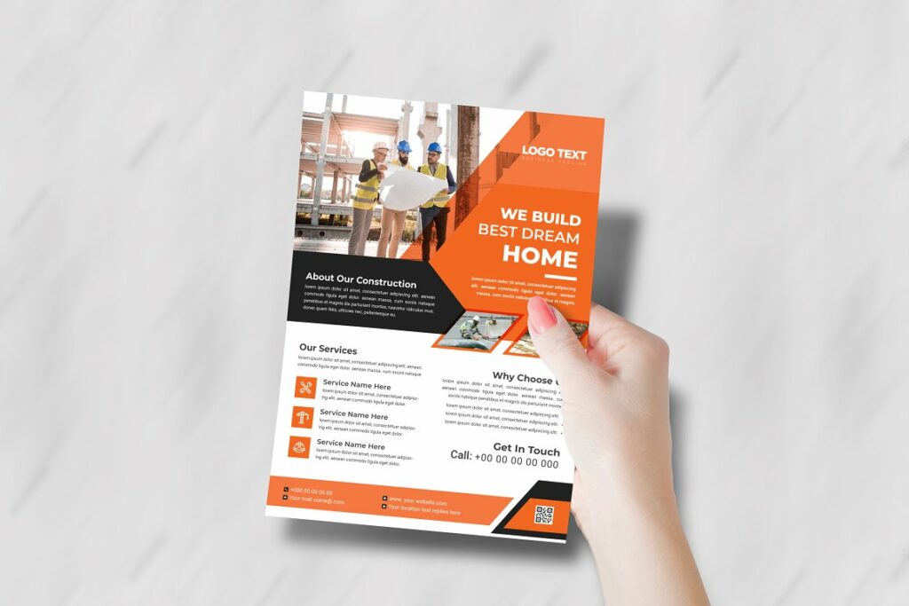 Construction Flyer Design Template - MasterBundles