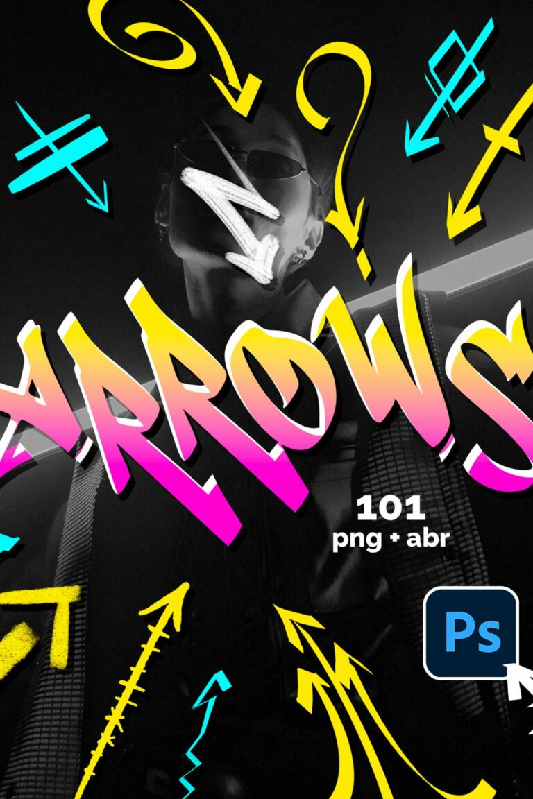 Hand drawn arrows - PNG & brush - MasterBundles