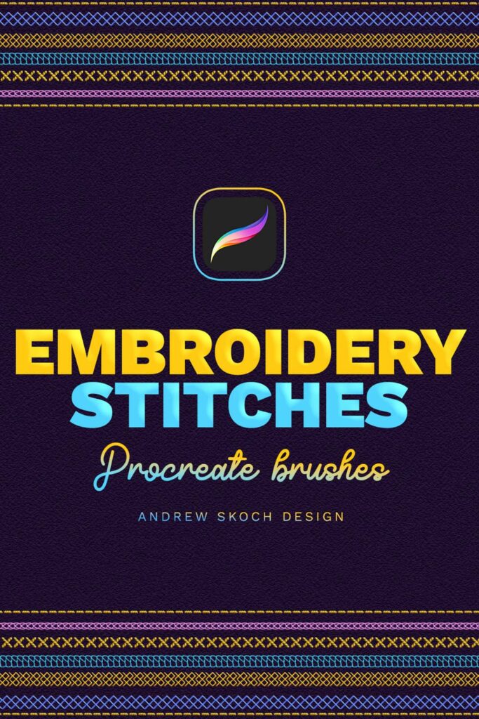 Embroidery Stitches Procreate Brushes - MasterBundles