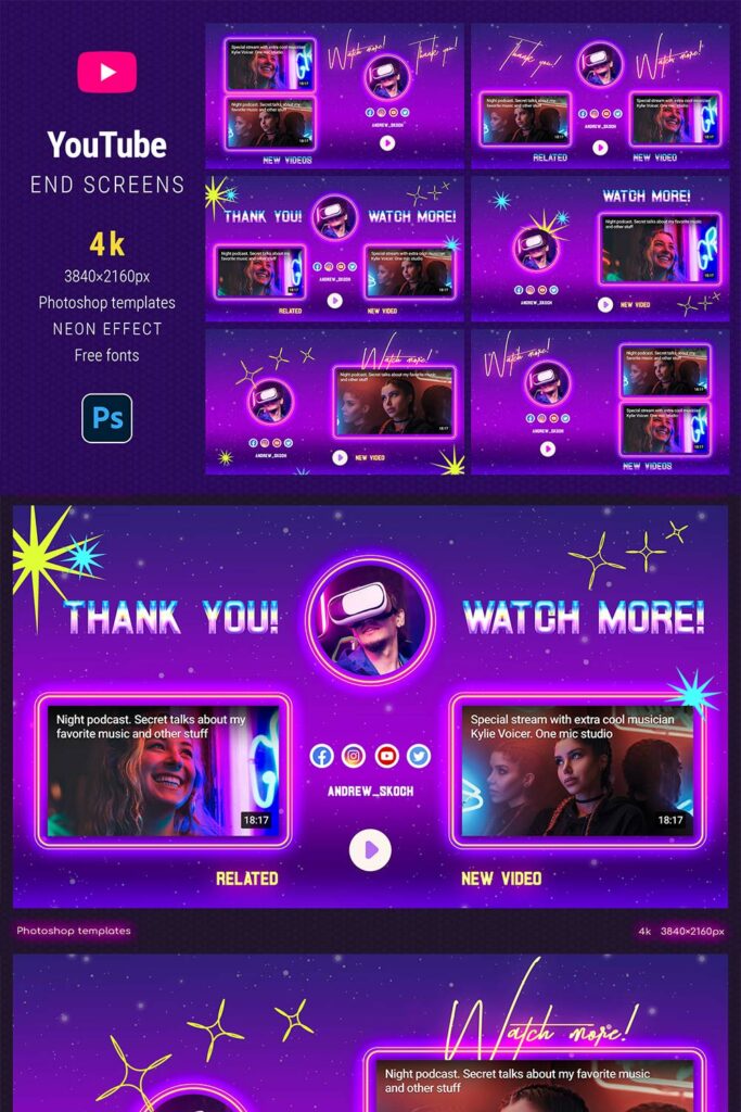 YouTube End Screens - MasterBundles