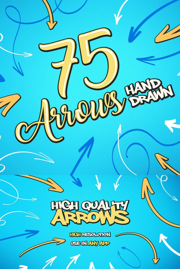 75 Hand Drawn Arrows - MasterBundles