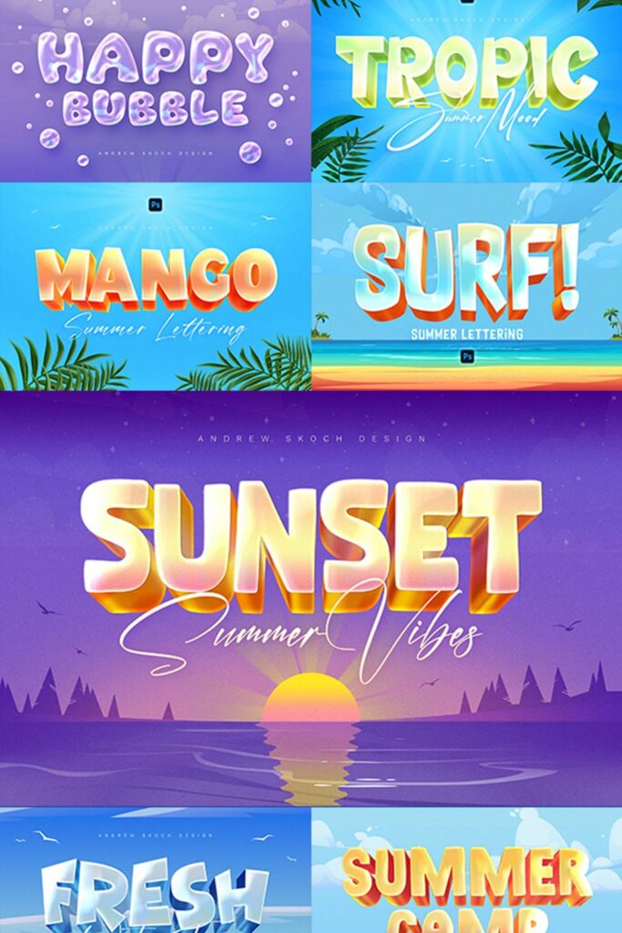 Summer Text Effects Bundle - MasterBundles