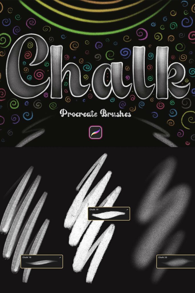 Chalk Procreate Brushes - MasterBundles