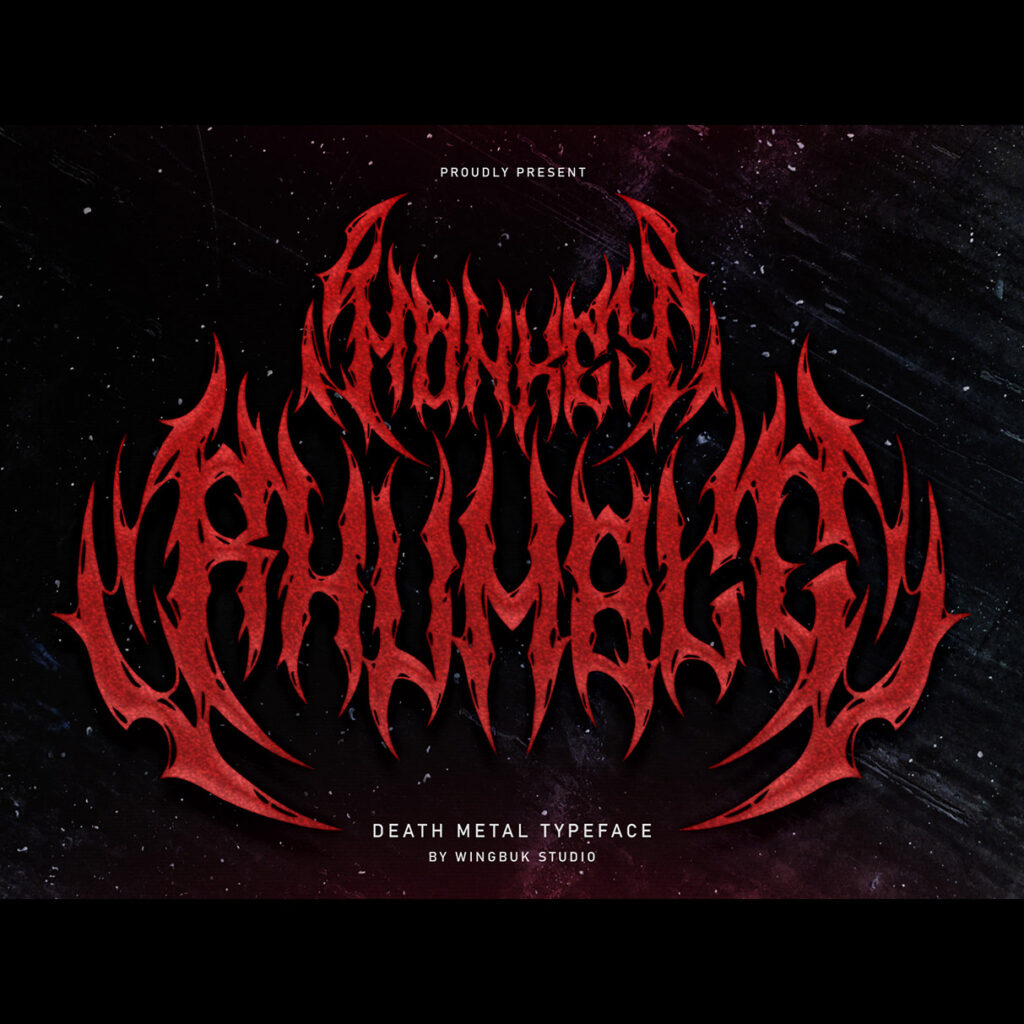 Monkey Rhumble | Death Metal Font - MasterBundles