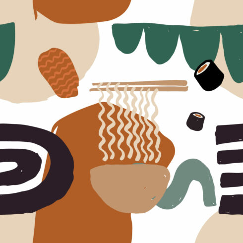 Food Abstract Backgrounds Patterns - MasterBundles