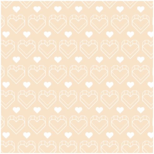 Geometric Hearts Patterns - MasterBundles
