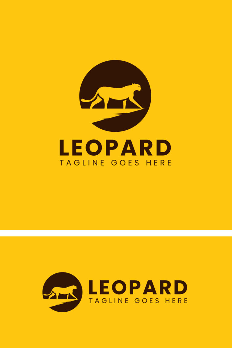 Leopard Negative space creative logo design template - MasterBundles