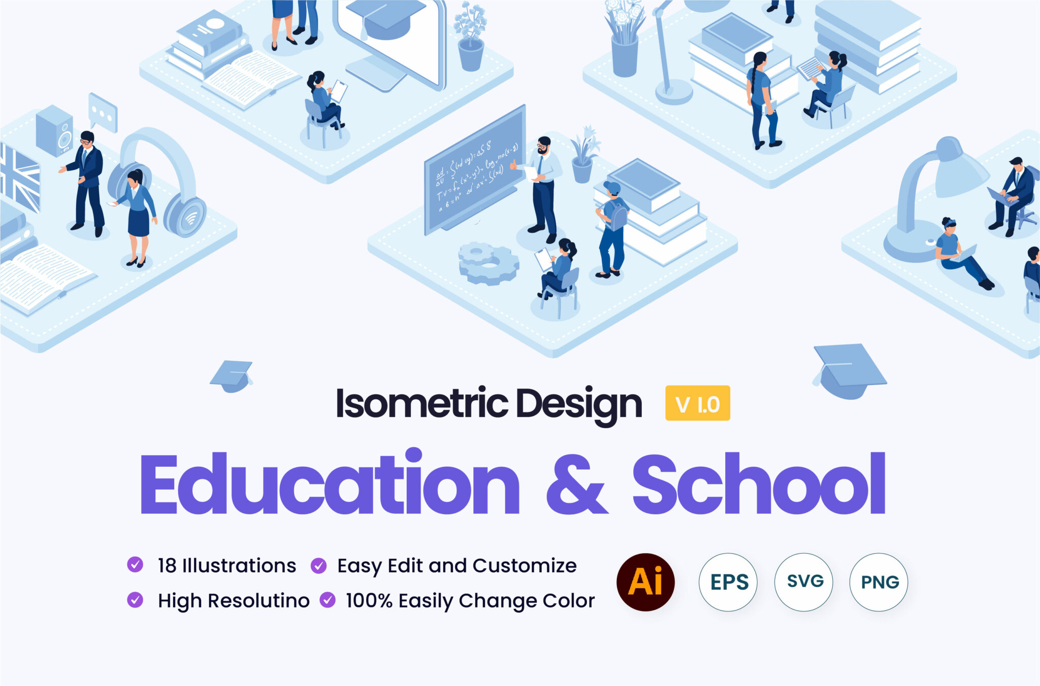 18 Education-Related Illustrations for Presentations, Web, & App ...