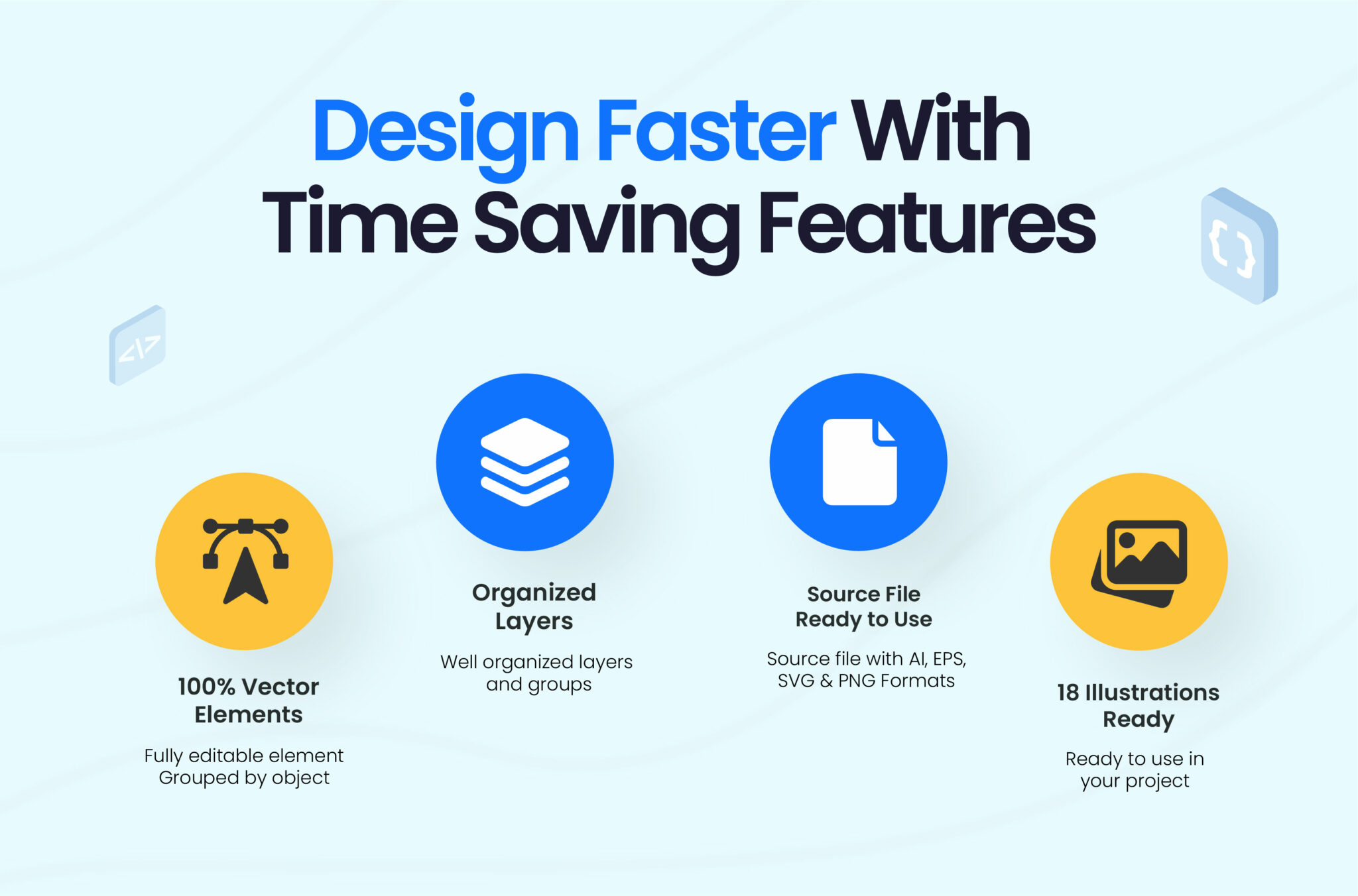 Illustration Design Related to Data Storage & Software Development ...