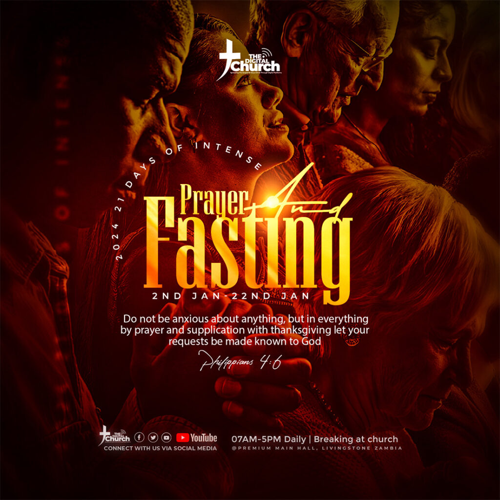 Prayer and fasting program flyer template - MasterBundles