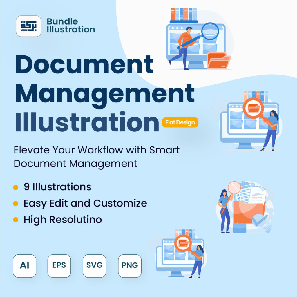 Illustration Design Regarding Document Storage Management - MasterBundles