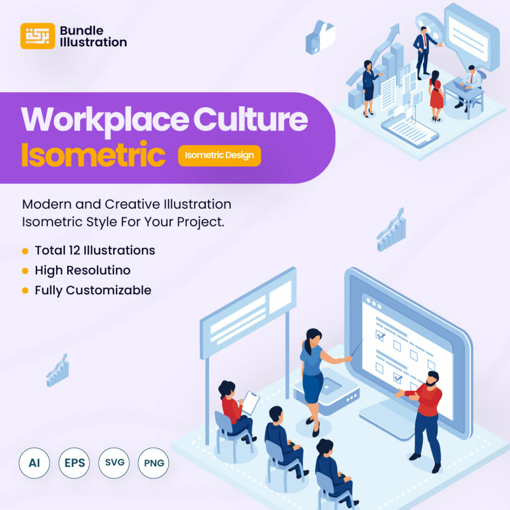 12 Illustrations Related to Workplace Activities - MasterBundles