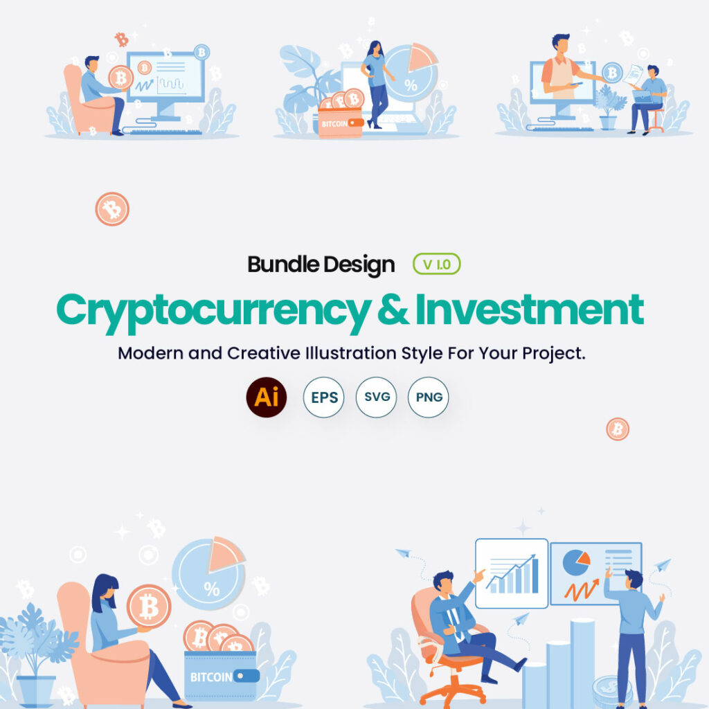 Crypto & Investment Related Illustrations - MasterBundles