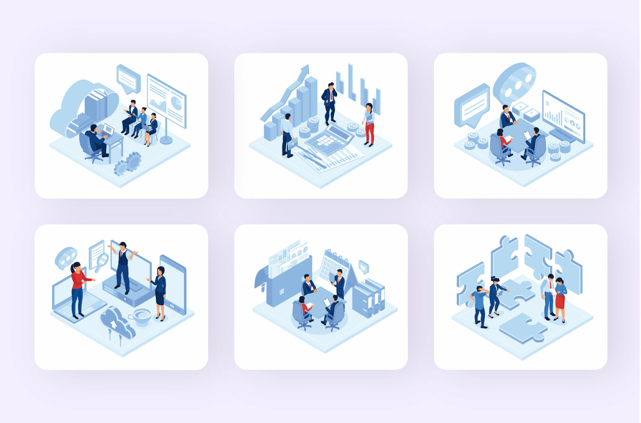 12 Illustrations Related to Workplace Activities - MasterBundles