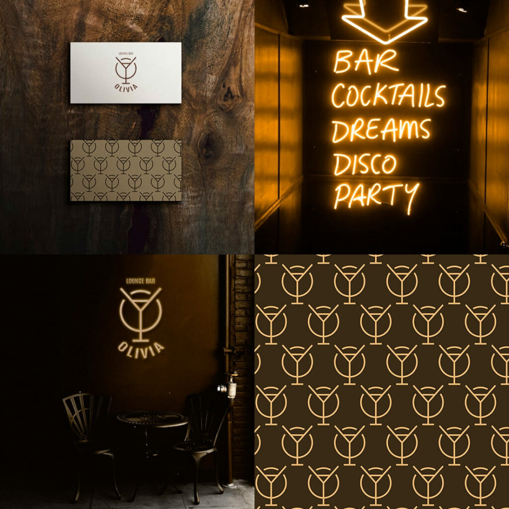 Olivia Lounge Bar Monogram Logo Design [Sphinx Creatus] - MasterBundles