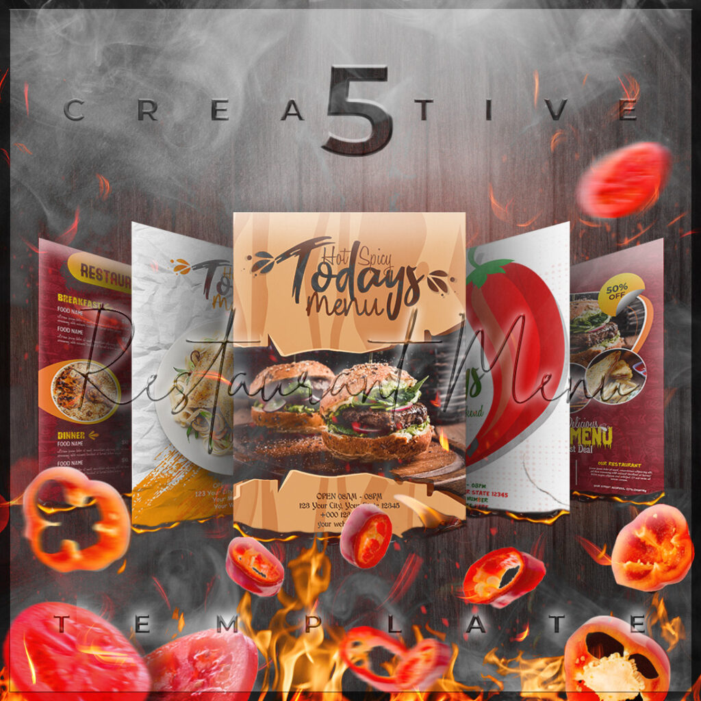Professional restaurant food menu template, - MasterBundles