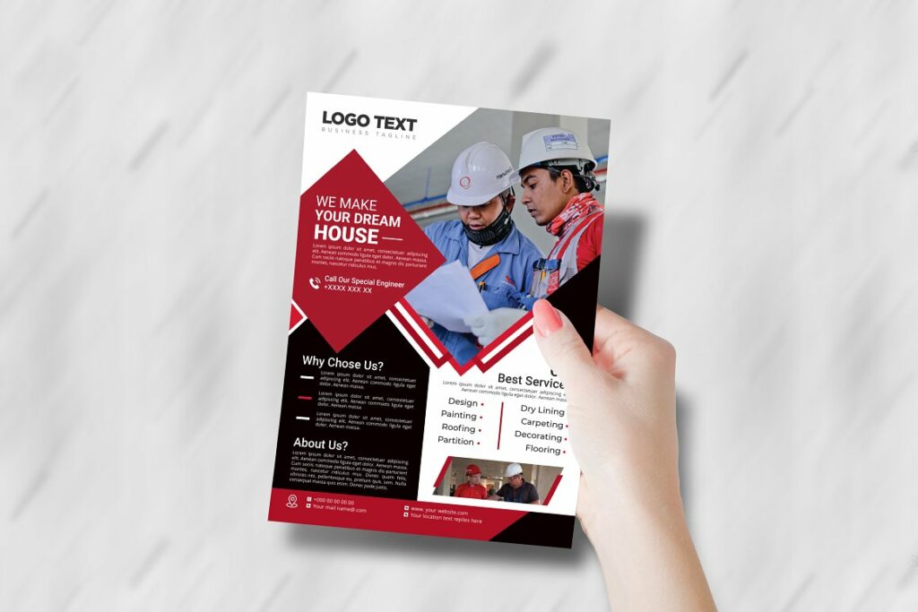 Building Construction Flyer Template - MasterBundles