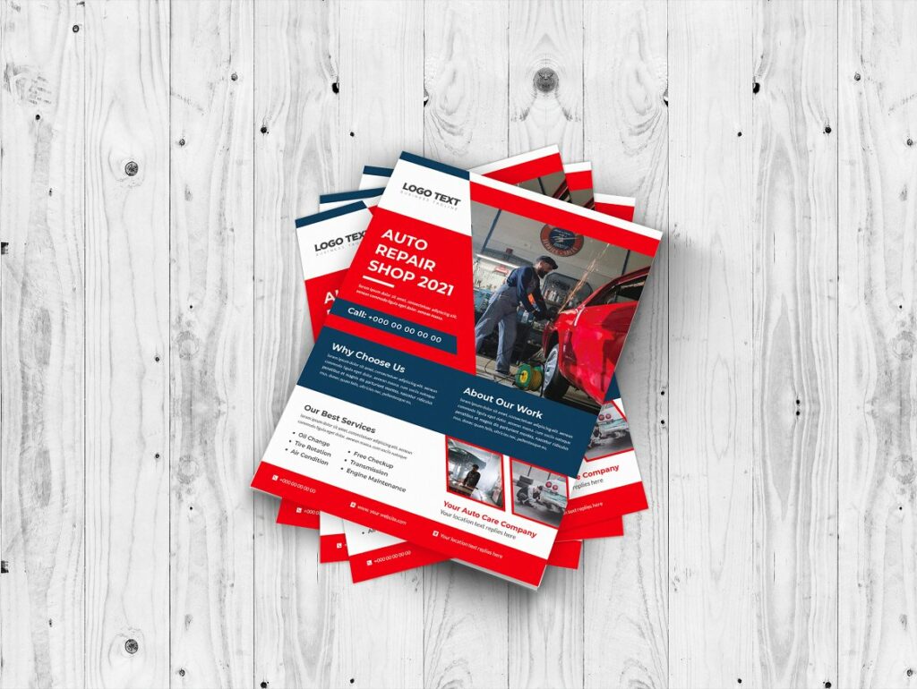 Auto Car Repair Flyer Design - MasterBundles