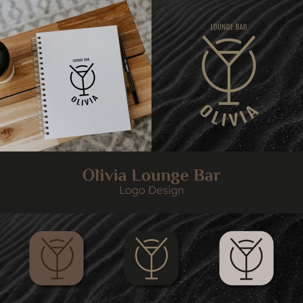 Olivia Lounge Bar Monogram Logo Design [Sphinx Creatus] - MasterBundles