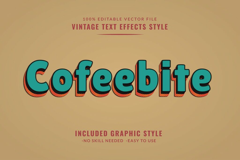 Retro Editable Text Effect - MasterBundles