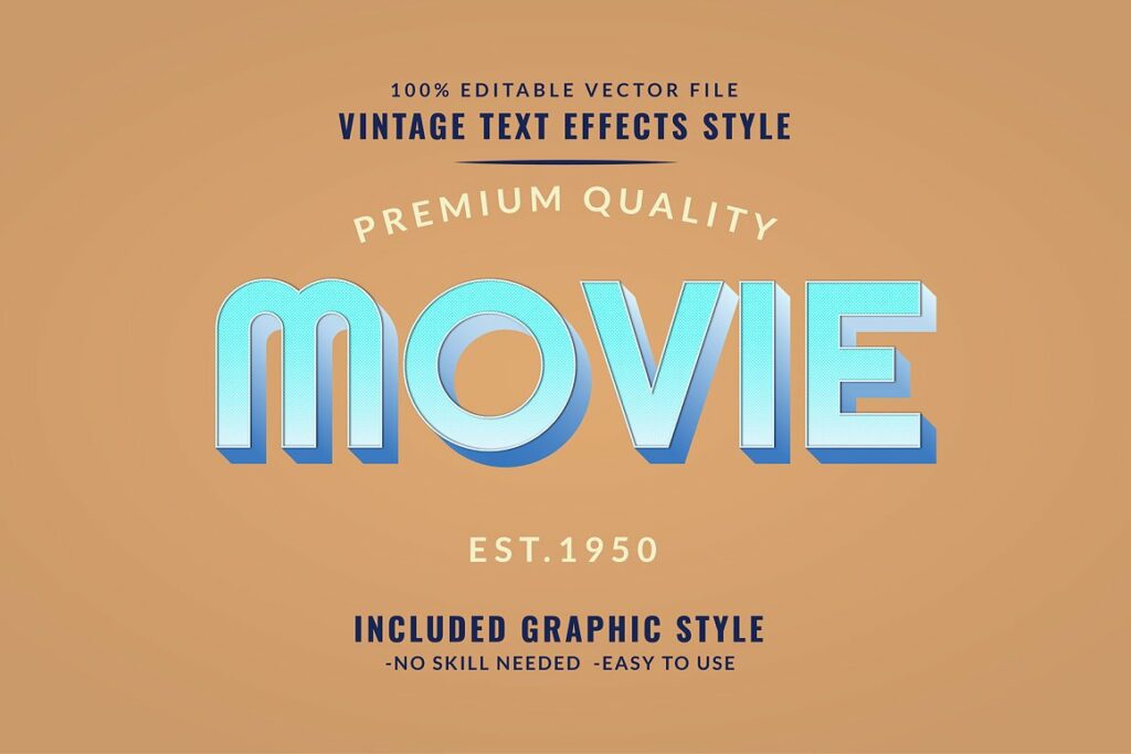 Retro Editable Text Effect - MasterBundles
