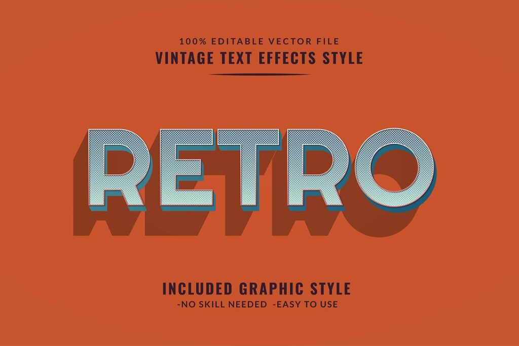 Retro Editable Text Effect - MasterBundles