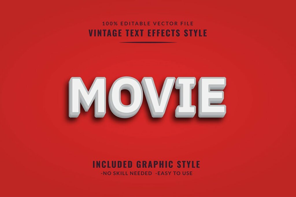 Retro Editable Text Effect - MasterBundles