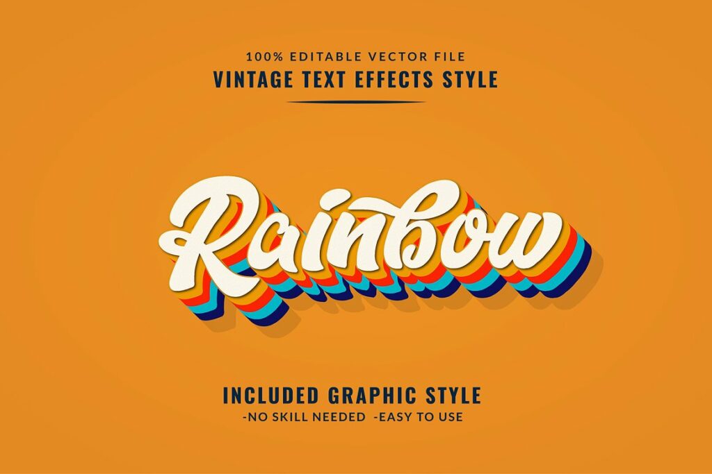 Editable Vector Retro Text Bundle - MasterBundles