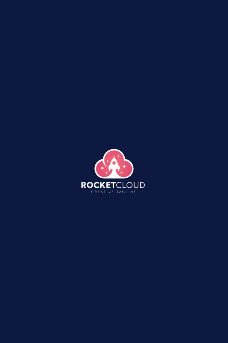 rocket cloud logo design cloud tech logo design - MasterBundles