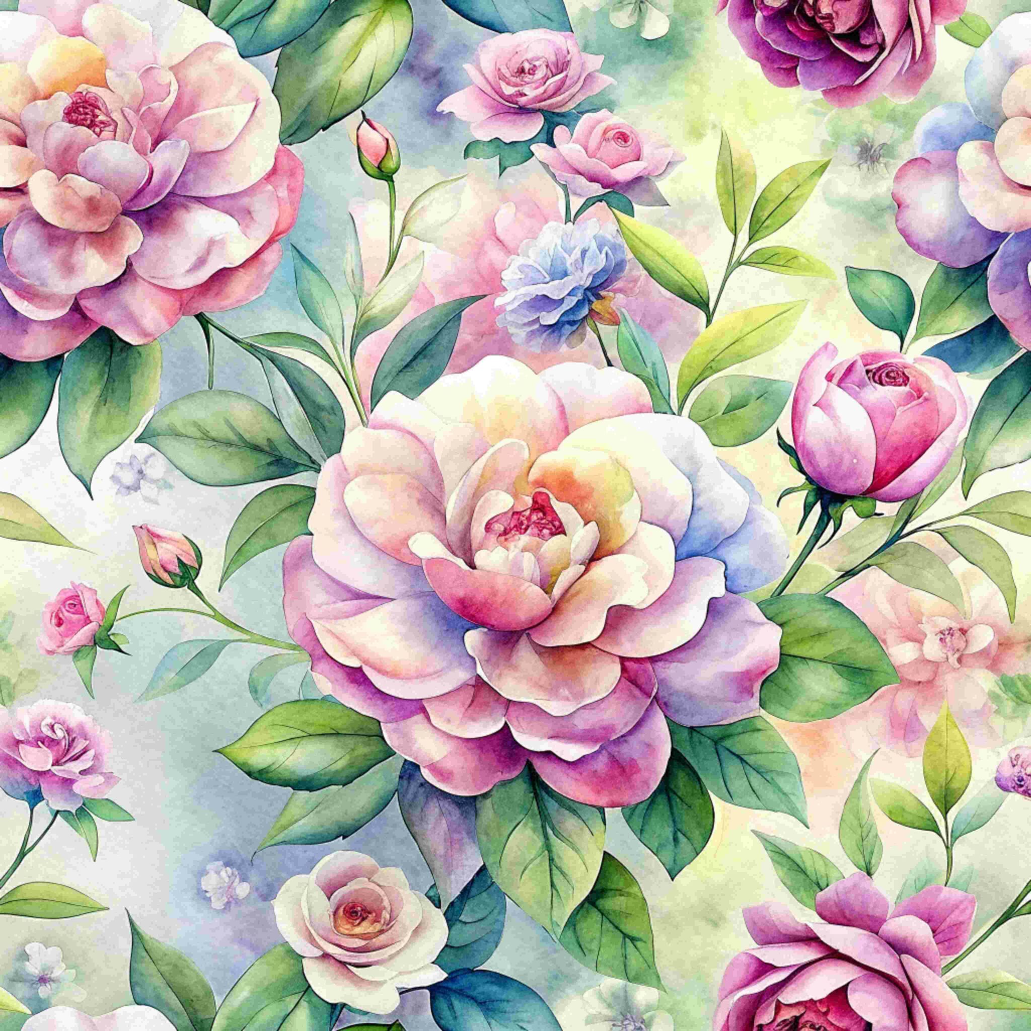 Seamless Floral Watercolor Pattern Bundle: Vibrant Designs for Creative ...