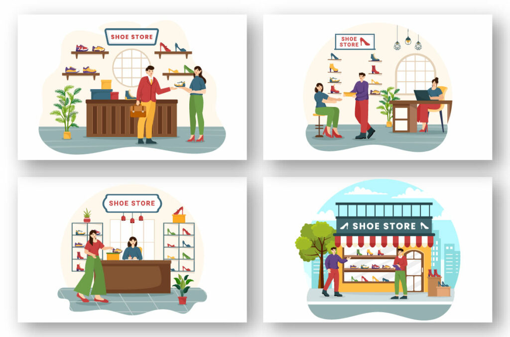 12 Shoe Store Illustration - MasterBundles
