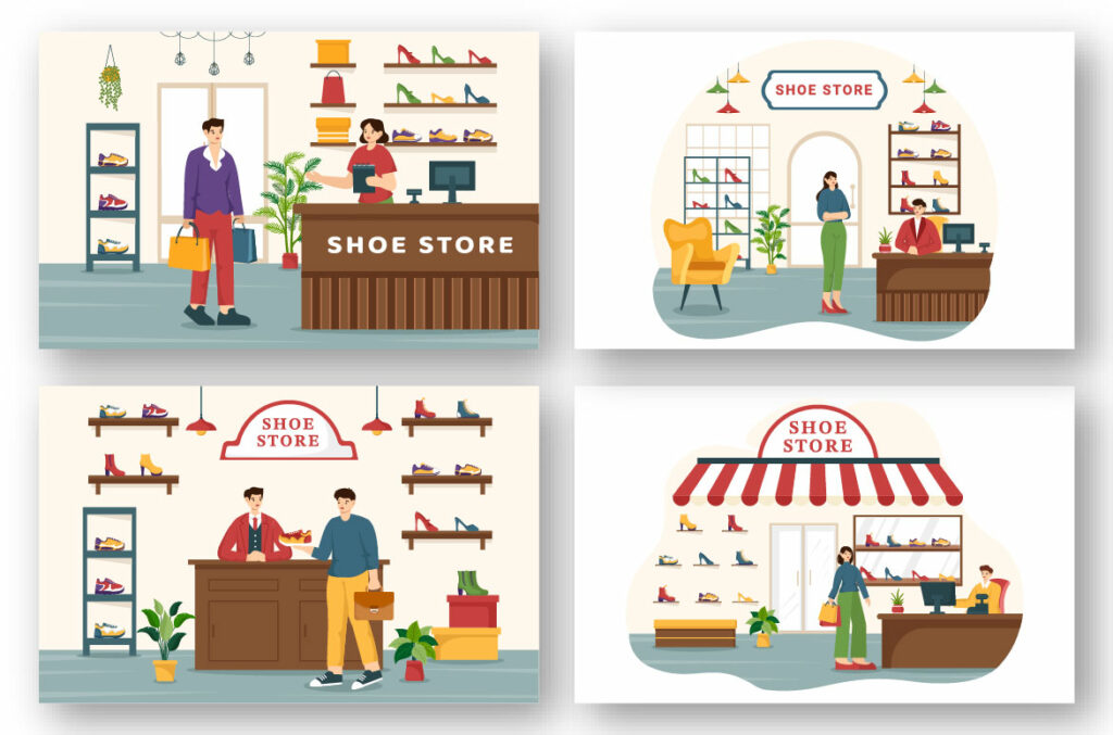 12 Shoe Store Illustration - MasterBundles