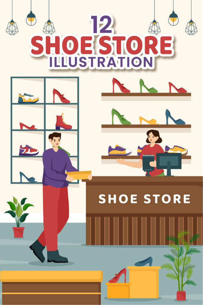 12 Shoe Store Illustration - MasterBundles