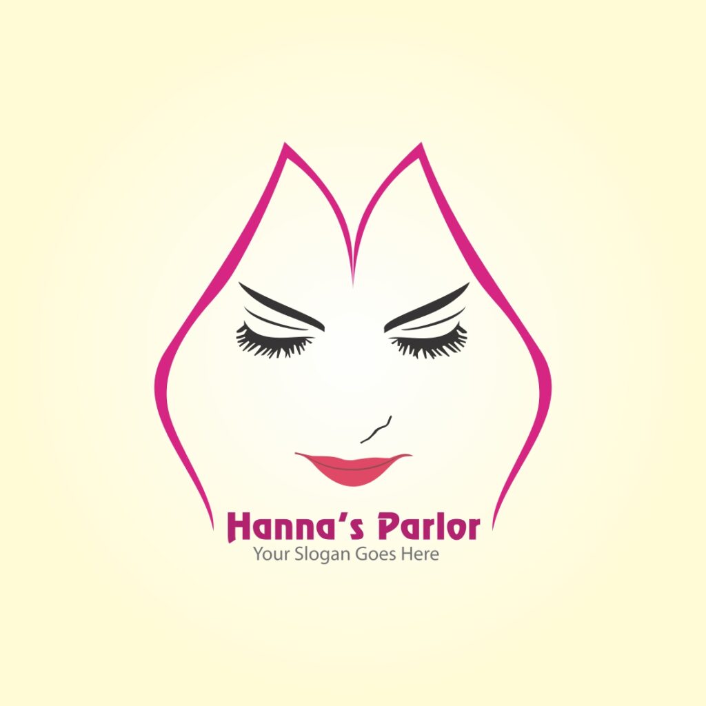 Hanna's Beauty Parlor Logo Template - MasterBundles