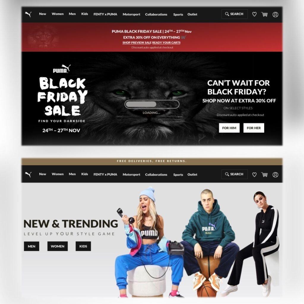 Creative PUMA WEB DESIGN presentation. company presentation ...