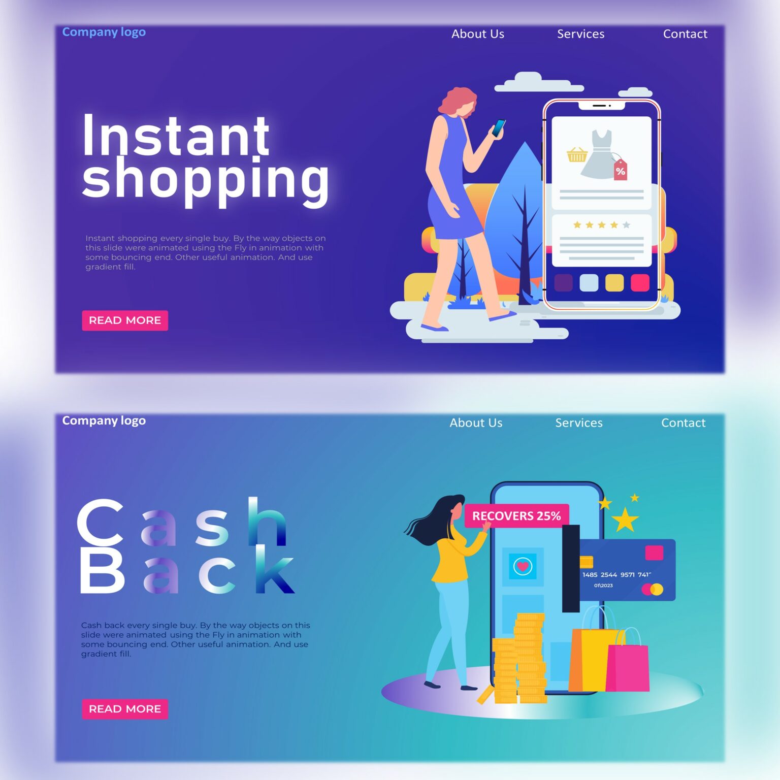 Creative ONLINE SHOP presentation. company presentation. advertisement ...