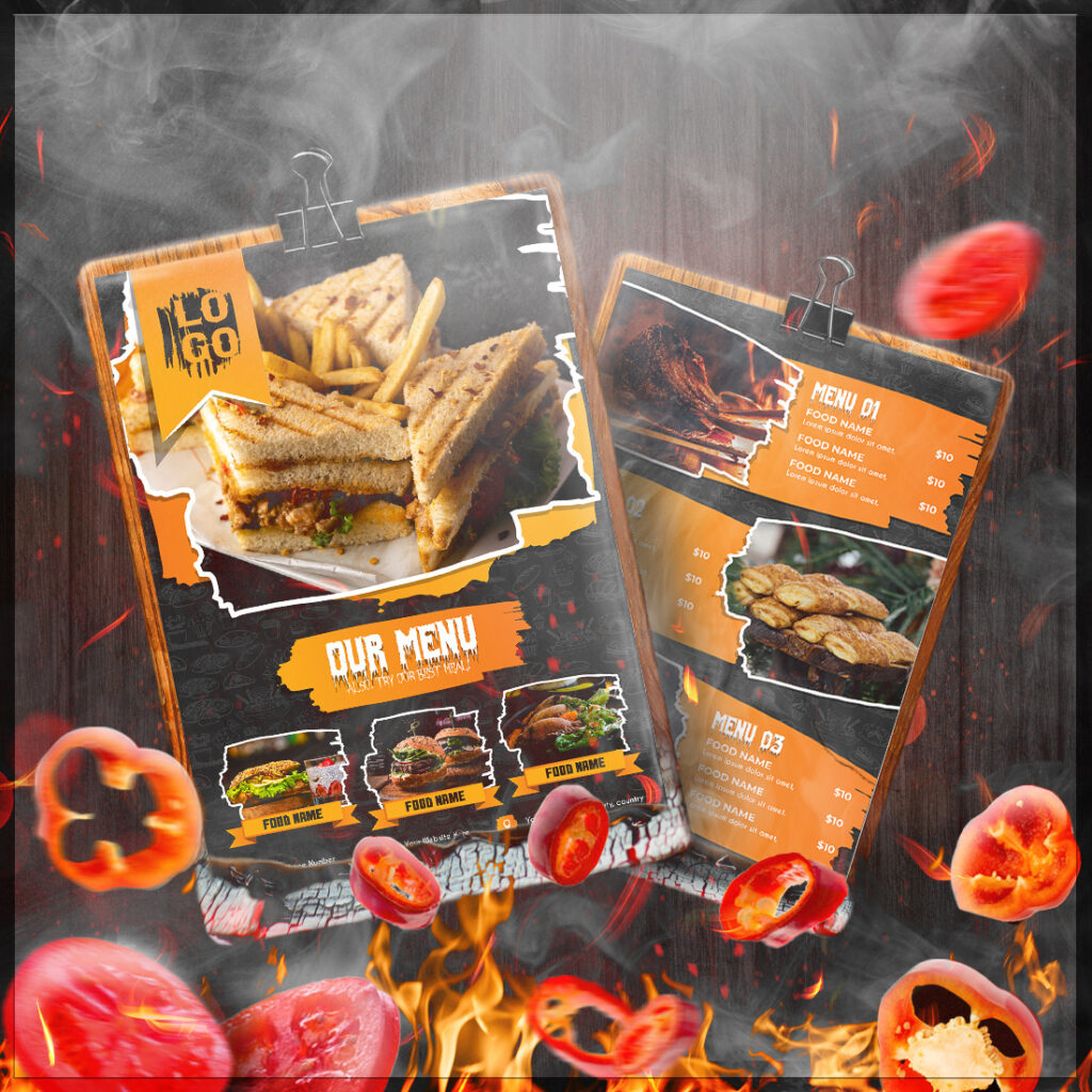 Professional restaurant food menu template. - MasterBundles