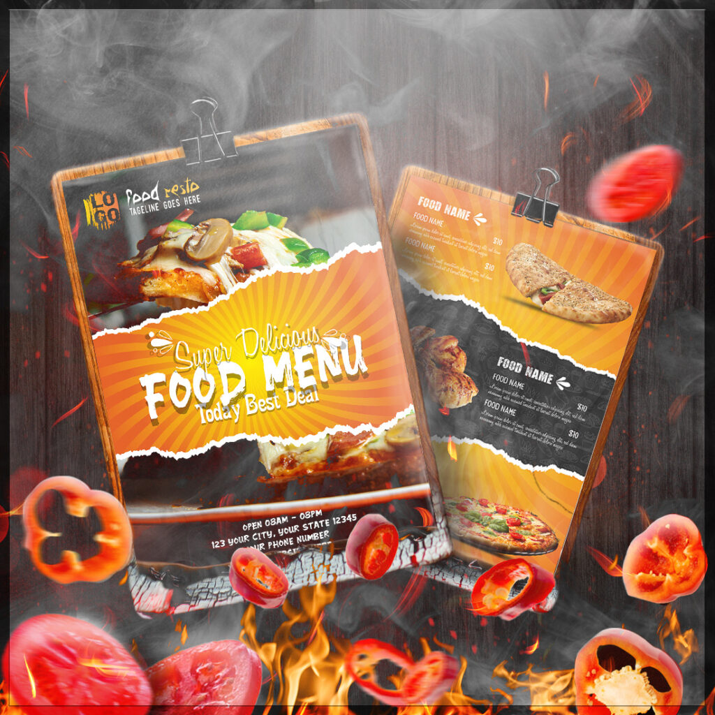 Professional restaurant food menu template - MasterBundles