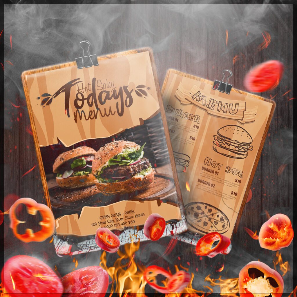 Professional restaurant food menu template, - MasterBundles