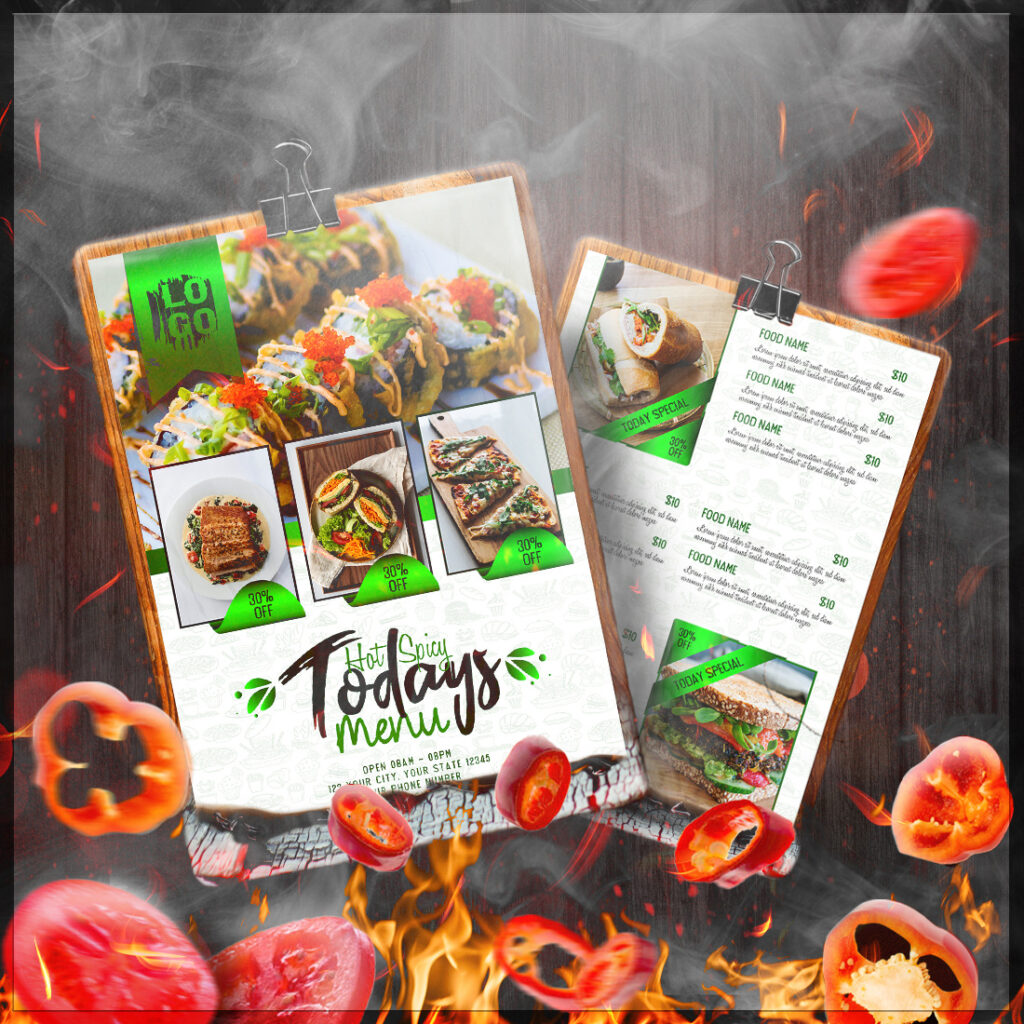 Professional restaurant food menu template. - MasterBundles