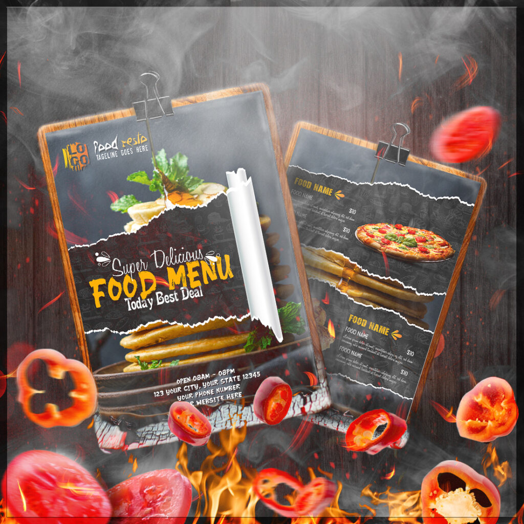 Professional restaurant food menu template - MasterBundles