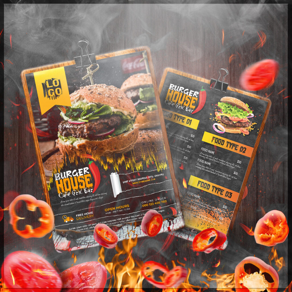 Professional restaurant food menu template. - MasterBundles