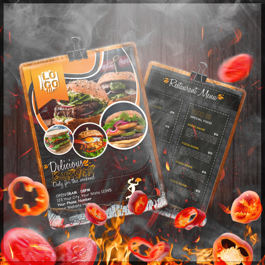 Professional restaurant food menu template. - MasterBundles